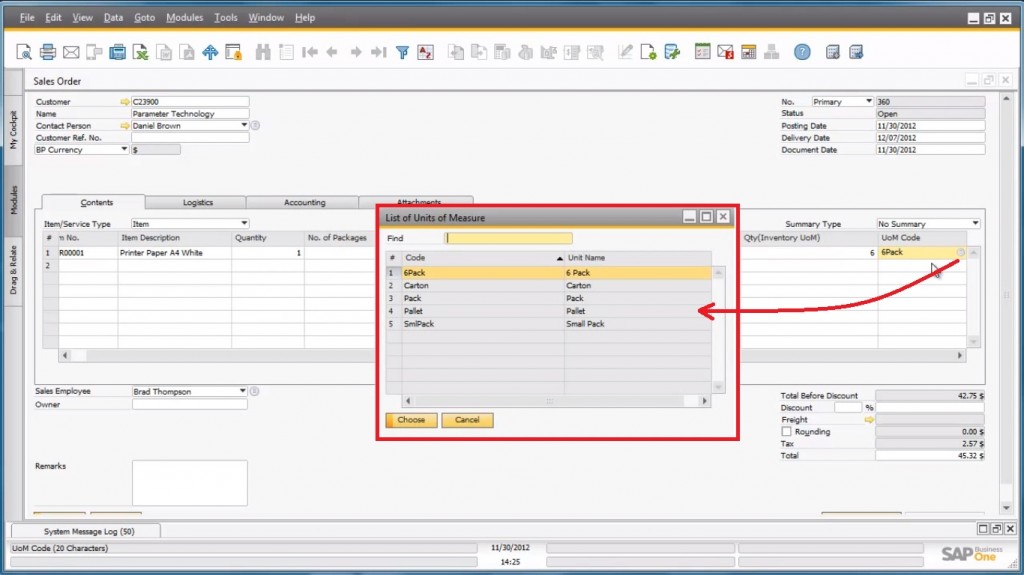 Multiple Unit of Measure in SAP Business One 9.0